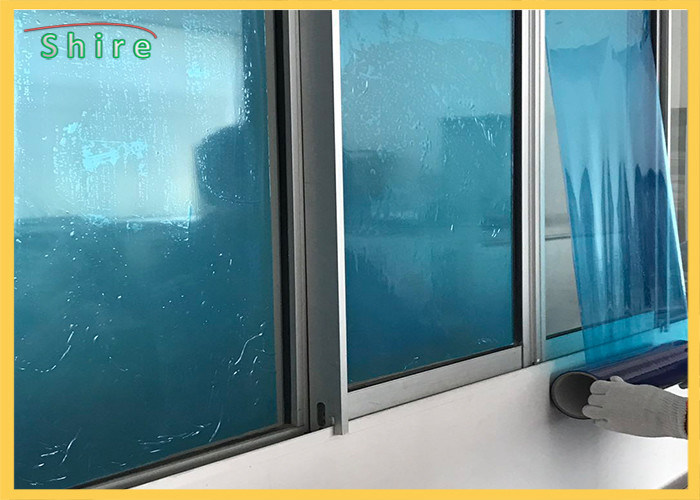 Tearable Blue Color Window Glass Protection Film , Temporary Protection ...