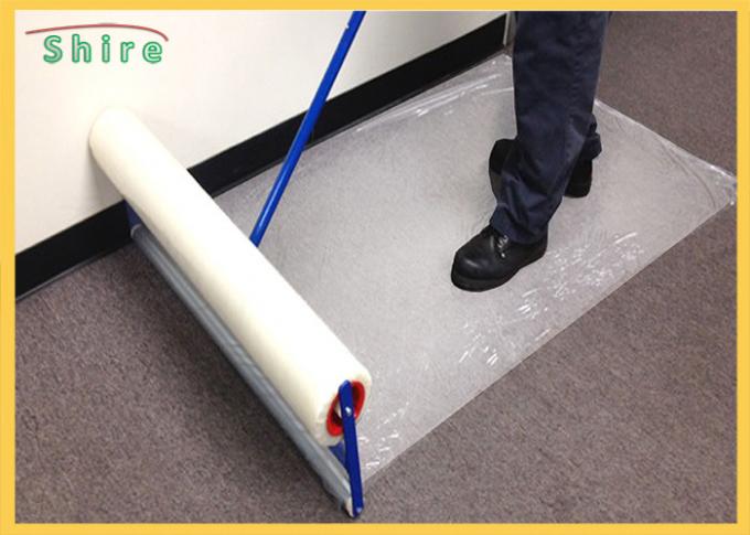 Self Adhesive Carpet Protection PE Film Clear Plastic Carpet Protector